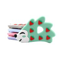 China Colorful 65x10x88mm Hedgehog Teething Toy Eco Friendly Silicone BPA Free Teether for sale