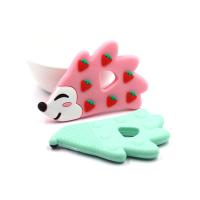 China Colorful 65x10x88mm Hedgehog Teething Toy Eco Friendly Silicone BPA Free Teether for sale