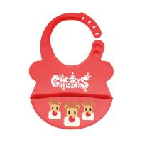China Michi Star 25cmx19cm Silicone Baby Bibs Animal Shapes With Food Pocket for sale
