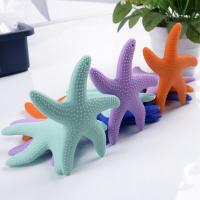 China Colorful Food Grade Silicone Baby Teether Starfish Shape 100% Eco Friendly for sale