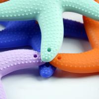 China Colorful Food Grade Silicone Baby Teether Starfish Shape 100% Eco Friendly for sale