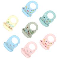 China 302x222x22mm Silicone Baby Bibs 100% Eco Friendly Bibs Cartoon Picture Printed for sale