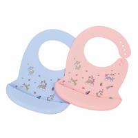 China 302x222x22mm Silicone Baby Bibs 100% Eco Friendly Bibs Cartoon Picture Printed for sale