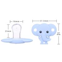 China Elephant Pattern 15g Silicone Orthodontic Pacifier 100% Food Grade No Funky Smell for sale