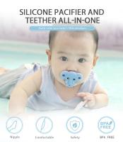 China Elephant Pattern 15g Silicone Orthodontic Pacifier 100% Food Grade No Funky Smell for sale
