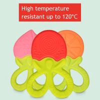 China Scissors Shape Strawberry Teething Toy Easy Cleaning For 18 Month Old for sale