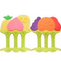 China Baby Teething Toys, Silicon Cute Fruit Teether Set with Pacifier Clip / Holder for Toddlers & Infants, 5 Pack for sale