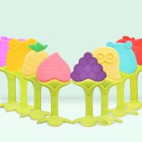 China Baby Teething Toys, Silicon Cute Fruit Teether Set with Pacifier Clip / Holder for Toddlers & Infants, 5 Pack for sale