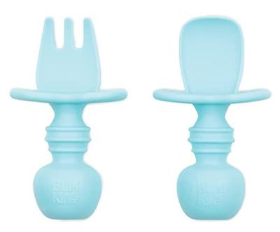 China Anti Bacterial Silicone Baby Fork Spoon Eco Friendly And Washable for sale