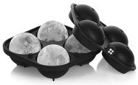 China Flexible Sphere Large Silicone Ice Cube Trays 4 Cube Easy Release for sale