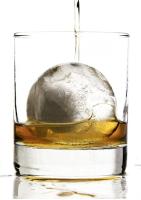 China Flexible Sphere Large Silicone Ice Cube Trays 4 Cube Easy Release for sale