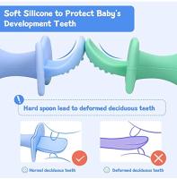 China Lead Free Soft Silicone Spoon LFGB standards For Baby Led Weaning for sale