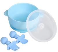 China Eco Friendly Silicone Baby Bowl With Suction Base For Feeding for sale