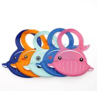 China Durable Safety Food Catching Bib OEM Silicone Bibs With Crumb Catcher for sale