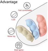 China Pea Shaped Silicone Dog Toys Chewing Grinding Pet Molar Toys for sale