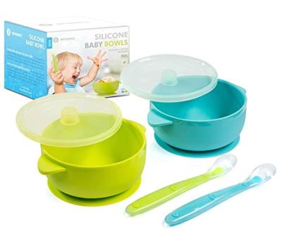 China Washable Suction Silicone Baby Bowl Dishwasher Microwave Safe Non Slip for sale