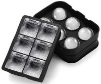 China 6 large 1.8 inch Stackable Silicone Ice Cube Trays For Whiskey for sale