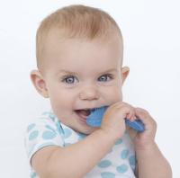 China massaging gums Silicone Baby Teether with gel bristles 100% Eco friendly for sale