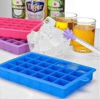 China BPA Free Flexible Silicone Ice Tray For Cocktail Baby Food Chocolate for sale