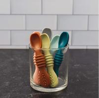 China Custom BPA Free Silicone Scoop Spoon For Baby'S First Stage Feeding for sale