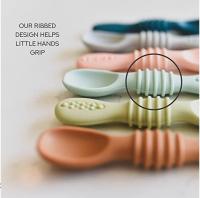 China Custom BPA Free Silicone Scoop Spoon For Baby'S First Stage Feeding for sale