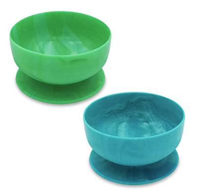 China BPA Free Silicone Placemat Bowl With Suction Base Anti Bacterial Washable for sale