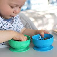China BPA Free Silicone Placemat Bowl With Suction Base Anti Bacterial Washable for sale