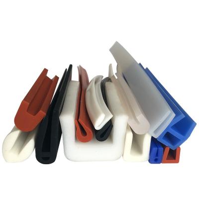 China Heat Resistant Silicone Rubber Sealing Strip Waterproof U T H F Shape for door for sale