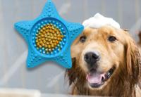 China Starfish Shape soft Dog Slow Feeder Mat Food Grade Silicone for sale