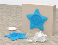China Starfish Shape soft Dog Slow Feeder Mat Food Grade Silicone for sale