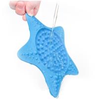 China Starfish Shape soft Dog Slow Feeder Mat Food Grade Silicone for sale