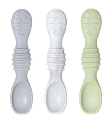 China Phthalate Free textured Silicone Weaning Spoons Feeding Spoon For Infants for sale