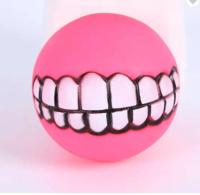 China 50g Pet Ball Dog Toy Silicone Squeaky Sound Dog Chew Toys For Teeth for sale