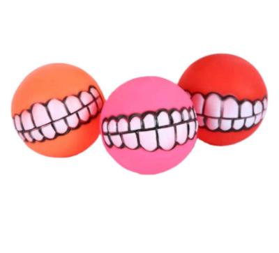 China 50g Pet Ball Dog Toy Silicone Squeaky Sound Dog Chew Toys For Teeth for sale