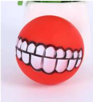 China 50g Pet Ball Dog Toy Silicone Squeaky Sound Dog Chew Toys For Teeth for sale