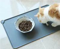China Non Slip Silicone Pet Food Mat Leak Proof Dog Food Placemat for sale