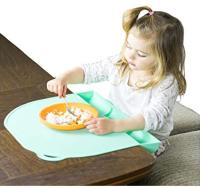 China Silicone Food Catching Baby Placemat With Suction easily clean for sale