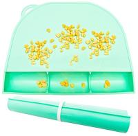 China Silicone Food Catching Baby Placemat With Suction easily clean for sale