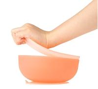 China Non toxic Silicone Baby Bowl Heat safe Suction base With Spill proof Lid for sale