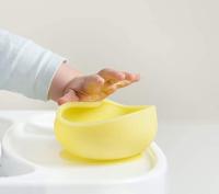 China Non toxic Silicone Baby Bowl Heat safe Suction base With Spill proof Lid for sale