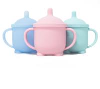 China Drop proof Silicone Straw Sippy Cup Pacifier 8.5 ounce Customized Color for sale
