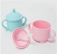 China Drop proof Silicone Straw Sippy Cup Pacifier 8.5 ounce Customized Color for sale