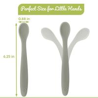 China BPA Free Self Feed Spoon Food Grade Silicone Spoons For Eating for sale