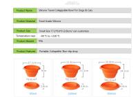 China Travel Coolapsible Silicone Pet Bowl Food Grade Safety BPA Free for sale