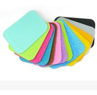 China European Anti Hot Silicone Baby Mat 21.5x15.5x0.5cm Edge Grooves for sale