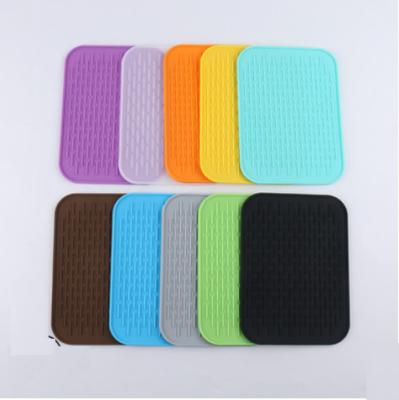 China European Anti Hot Silicone Baby Mat 21.5x15.5x0.5cm Edge Grooves for sale