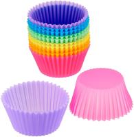 China Reusable Silicone Baking Products 12 Pack Cups 2.76x2.76x3.35cm for sale