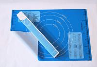 China Blue Non Stick Silicone Pastry Baking Mat Reusable Non Slip Extra Large for sale
