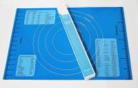 China Blue Non Stick Silicone Pastry Baking Mat Reusable Non Slip Extra Large for sale