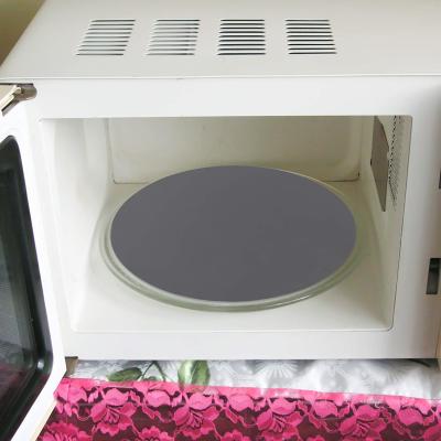 China Silicone Microwave Mats Grey Round Hot Pot Pans Pad Holders Heat Resistance Nonstick Splatter Guard Oven for sale